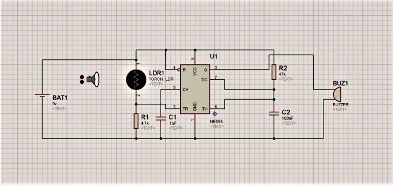 How to Make a Dark Sensor using LDR and 555 Timer