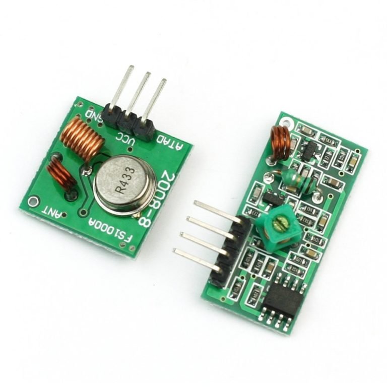 433 MHz RF Transmitter and Receiver Module Pinout