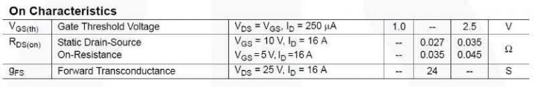 FQP30N06L Mosfet Pinout, Datasheet & Arduino project