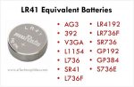 What are LR41 Equivalent and Applications