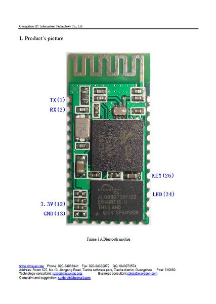 HC-06 Pinout, specifications, datasheet and Arduino connection HC-06 Pinout, specifications, datasheet and Arduino connection